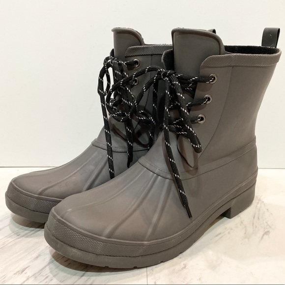 chooka | Shoes | New Chooka Eastlake Lace Up Gray Duck Rain Boot | Poshmark